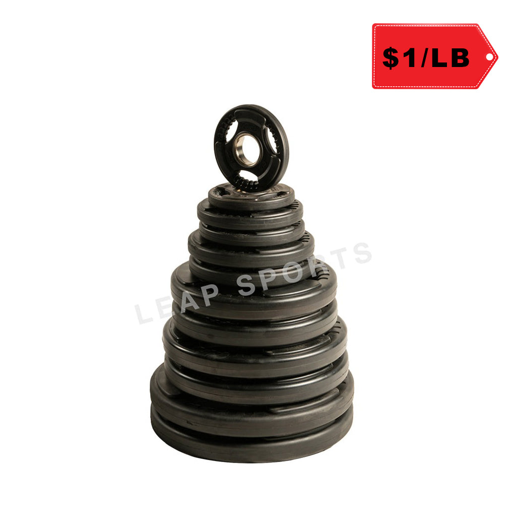 LEAP SPORTS Rubber Grip Olympic Plate 2.5LB-45LB – LEAP SPORTS VANCOUVER